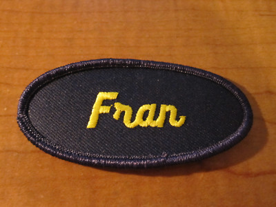 FRAN Uniform Name Tag Embroidered Cloth PATCH Service Station Biker ...