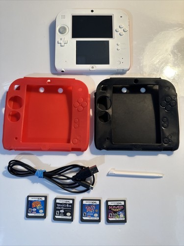 Nintendo 2DS Console Bundle - Scarlet Red W/ Charger, Stylus, Cases ...