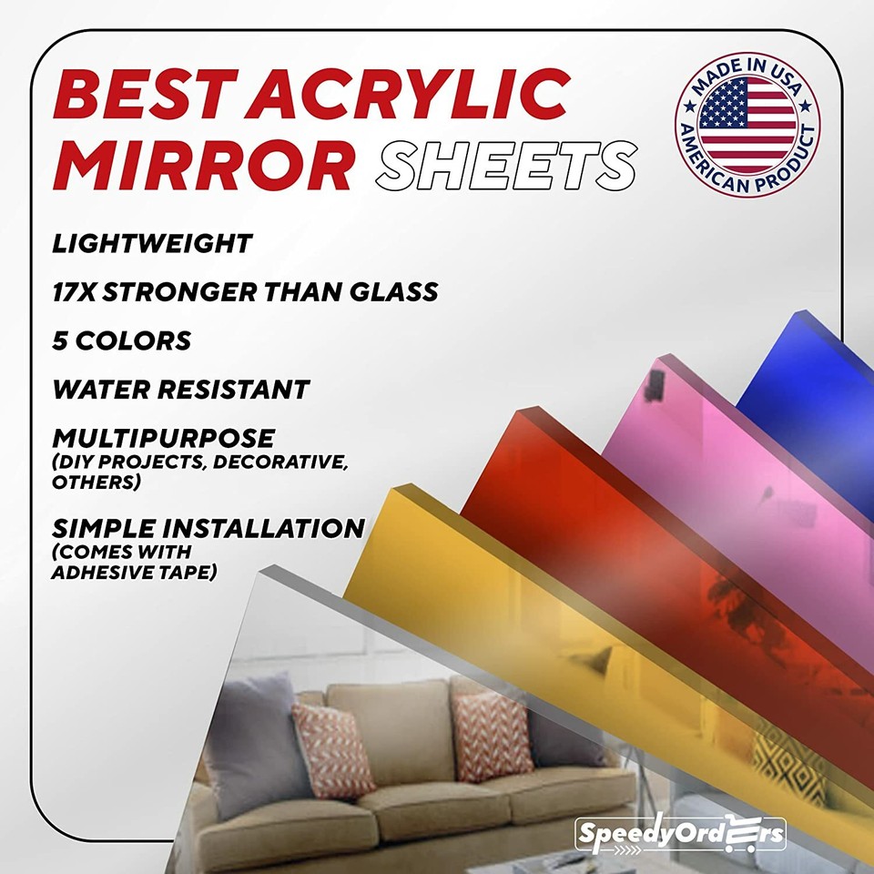 Acrylic Mirror Sheet Plexiglass Shatterproof Mirror Plastic Mirrors for ...