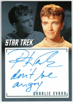 STAR TREK TOS CAPTAINS COLLECTION A4 ROBERT WALKER JR. INSCRIPTION ...