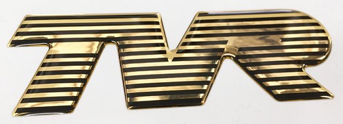 TVR Gold Effect Gel Domed Self Adhesive Badge 100 x 37mm | eBay