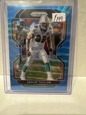 JASON TAYLOR 2021 Panini Prizm BLUE WAVE #113 DOLPHINS HOF /199 | eBay