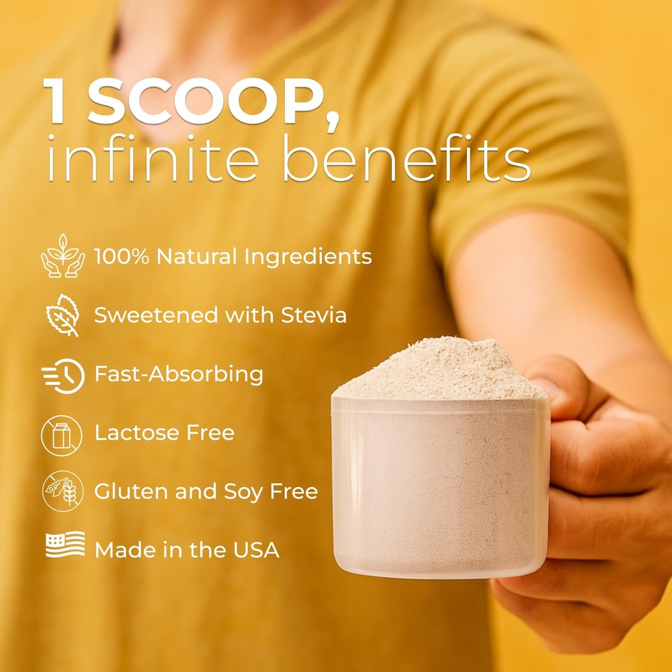 Whey Protein Isolate Powder 25g Vanilla, Natural Ingredients, Non-GMO ...