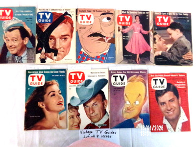 VINTAGE TV GUIDES-LOT OF 9 ISSUES- 1957 (#16) | eBay