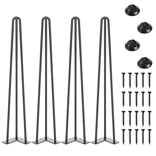 SMARTSTANDARD 28 Metal Hairpin Coffee Table Legs 1/2 3 Solid Rods ...