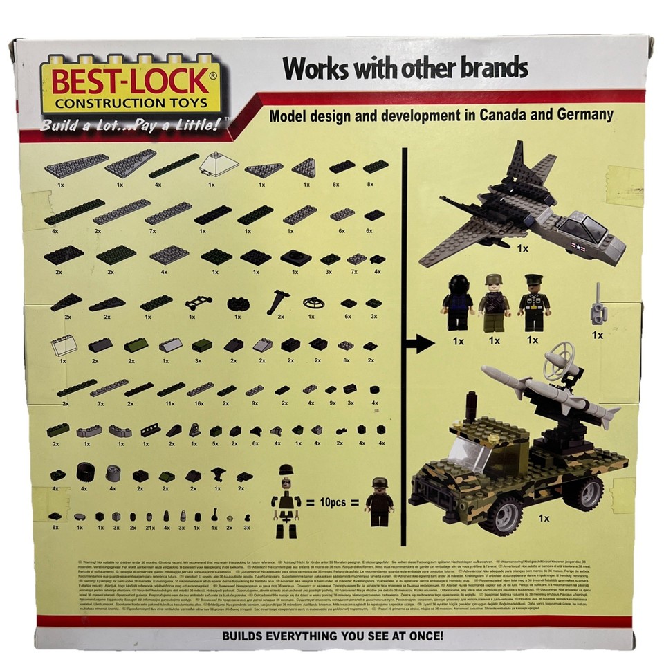 BEST-LOCK Jet Plane w/ Missiles, Missile Launcher & Soldier ...