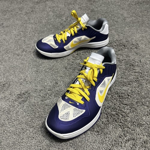 NIKE Lunarlon Low Gym Sneakers White Purple Yellow Men's US Size 11 ...
