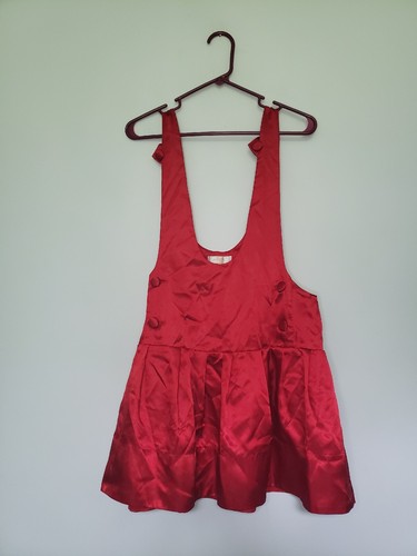 Erin Fetherston Target Juniors 9 Mini Jumper Dress Red Shiny Satiny ...