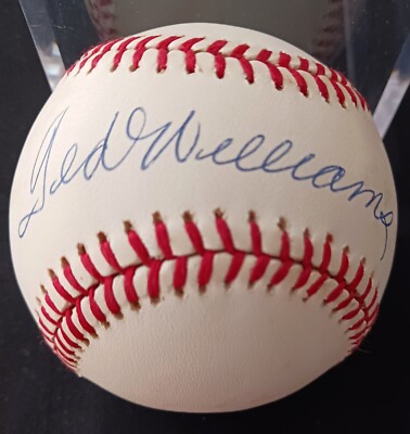 TED WILLIAMS SIGNED BASEBALL RAWLINGS OFFICAL BALL WITH COA | eBay