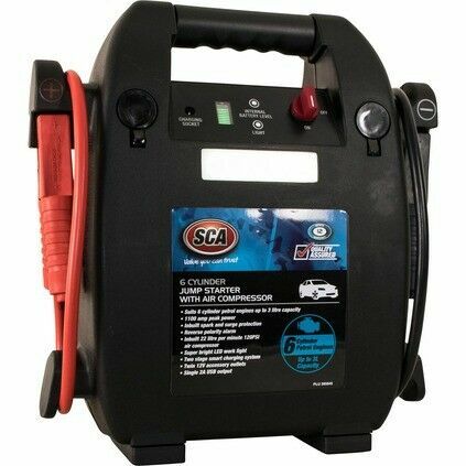 SCA 12v Jump Starter W / Air Compressor - 6 Cylinder 1100 Amp for sale ...