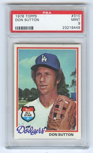 1978 Topps # 310 . DON SUTTON . Hall Of Fame . Los Angeles Dodgers ...