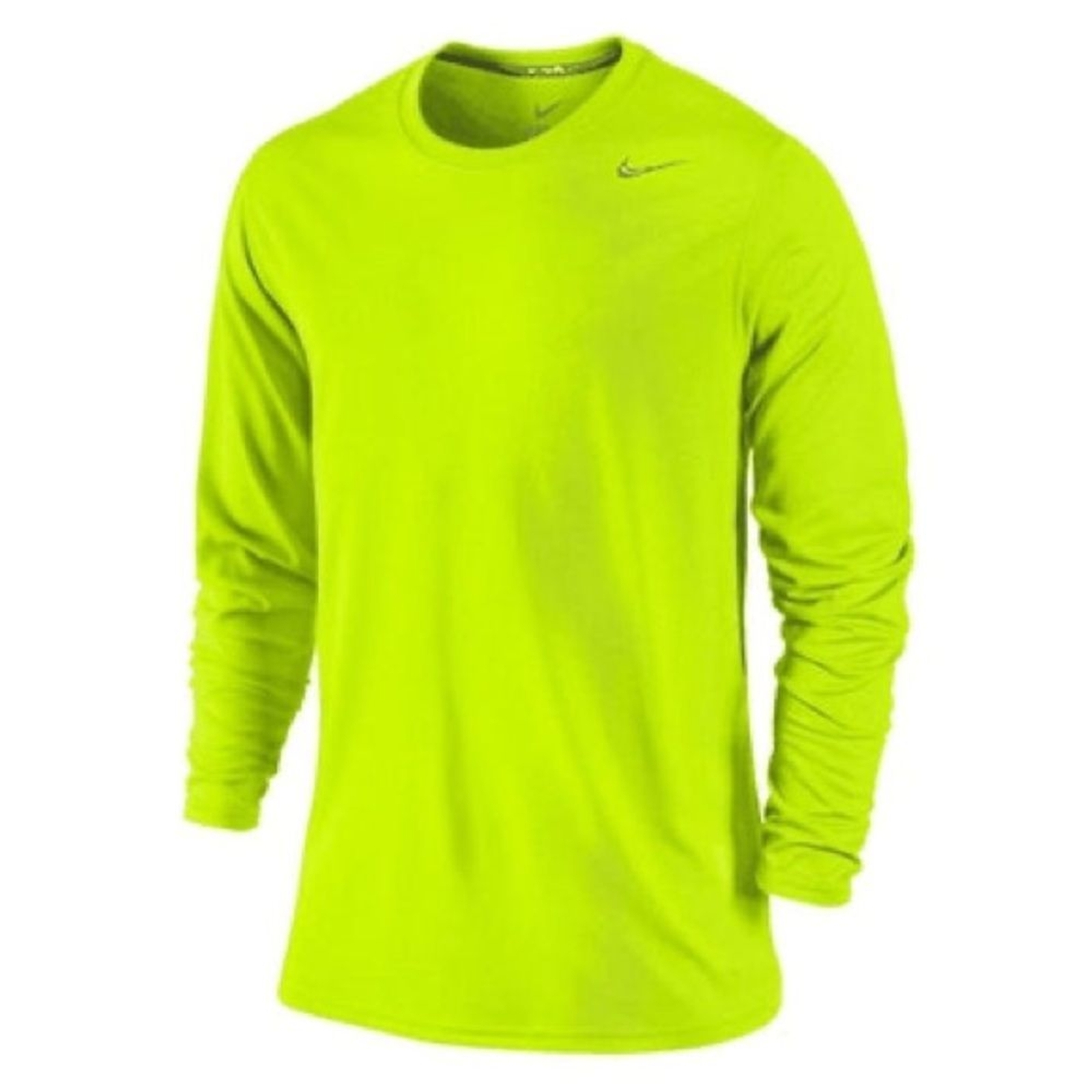 Nike Running Dri Fit Miler Long Sleeve Neon Green Men… - Gem