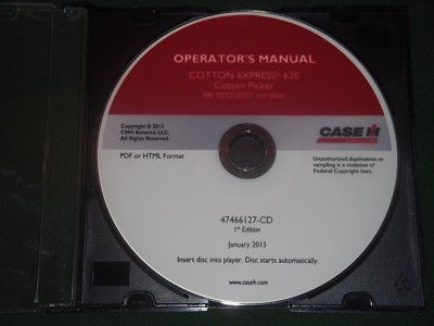 CUSTODIA COTTON EXPRESS 620 COTTON PICKER OPERATION & MAINTENANCE BOOK ...