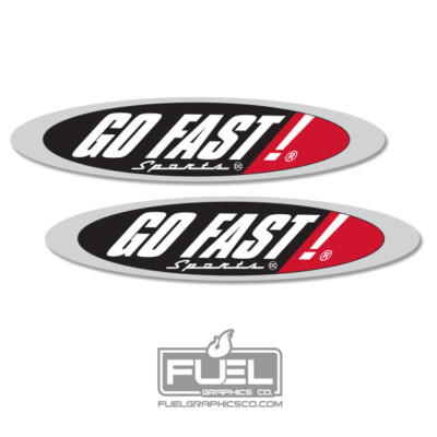 Go Fast! Sports Premium Vinyl Decal / Sticker 2-Pack - Racing Energy Go ...