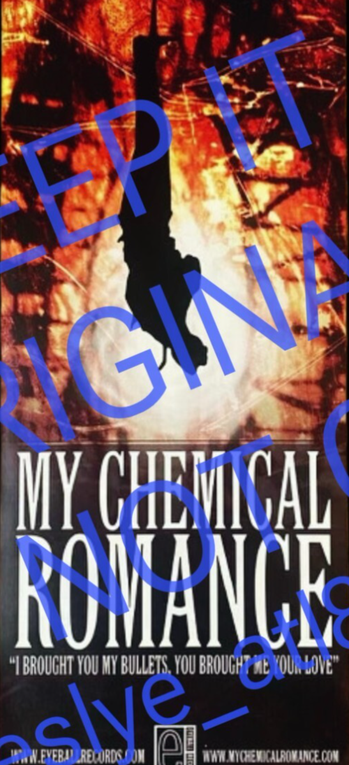 My Chemical Romance Poster | 2002 Bullets Vinyl Bonus | Eyeball Records ...