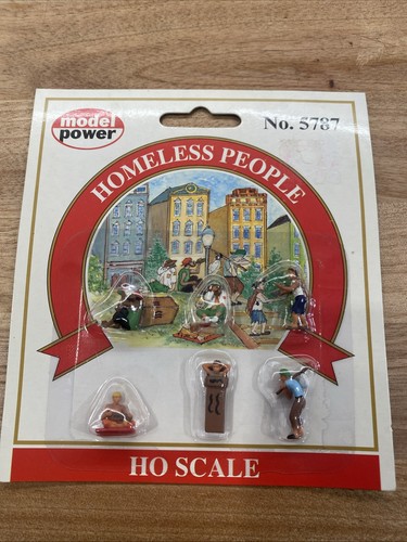 Model Power HO Scale Model Railway - Homeless People - No. 5787. Rare ...
