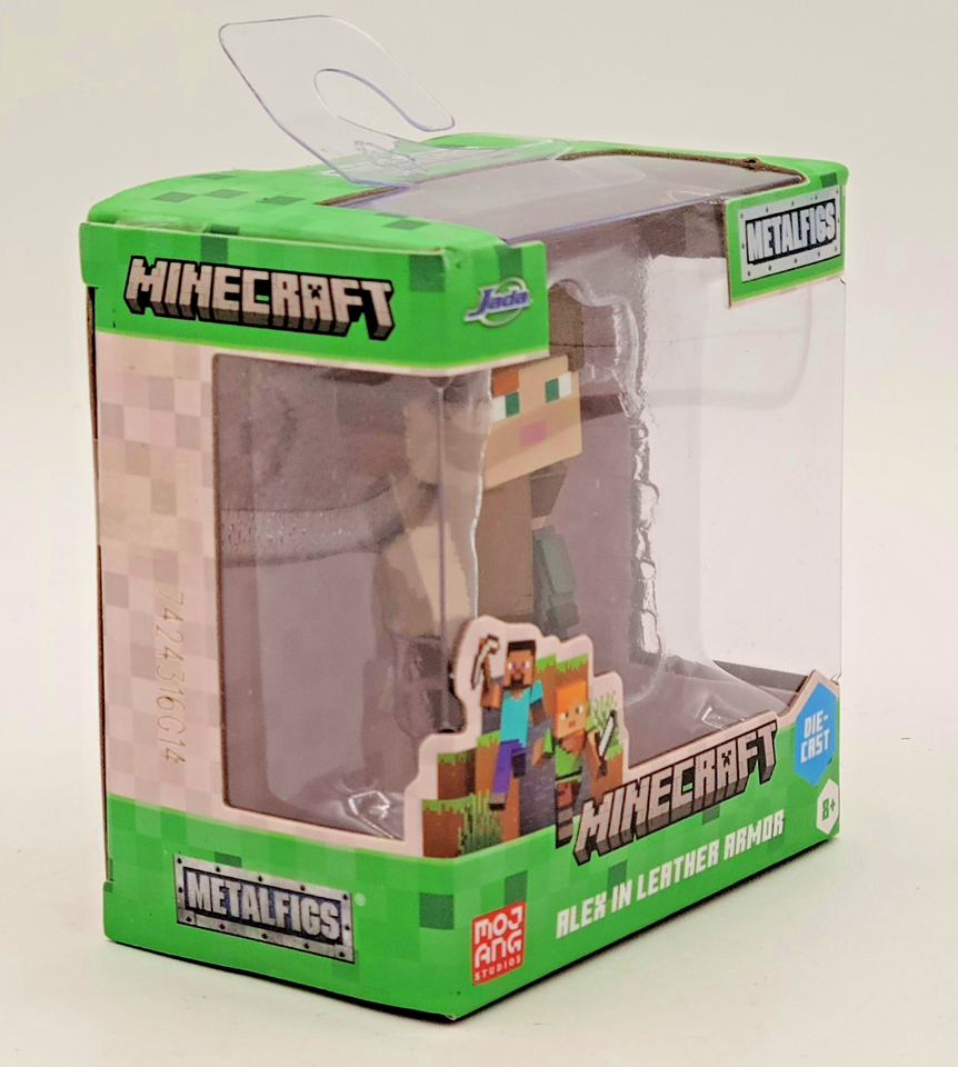 NEW Minecraft ALEX in Leather Armor Metalfigs 2.5" DIE-CAST Figure Jada ...