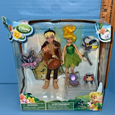 Disney Store Tinkerbell & Terence Fairy Doll 5.5" Figures Playset New ...