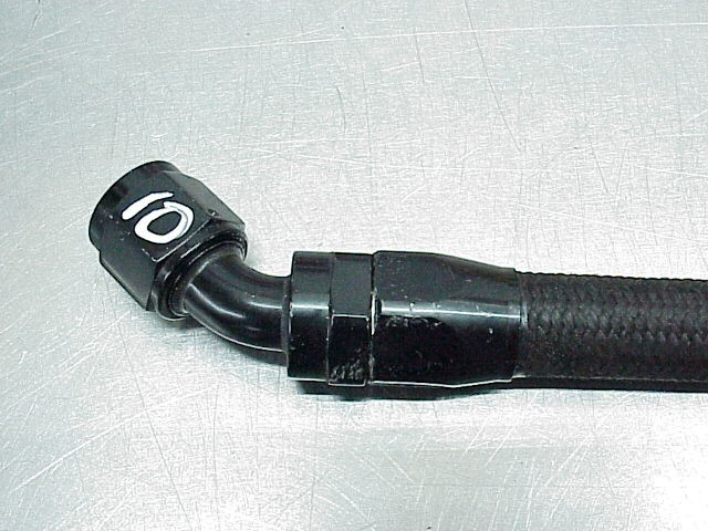 Finish Line 10-1/2" Nylon Hose with -10 AN 45° & Straight Reusable ...