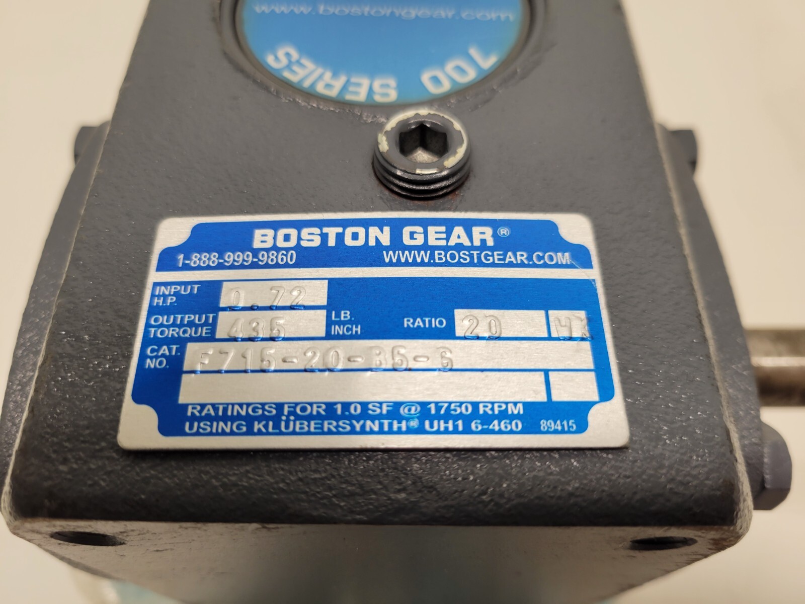 NEW OLD STOCK! BOSTON GEAR 20:1 GEAR REDUCER F715-20-B5-G | eBay
