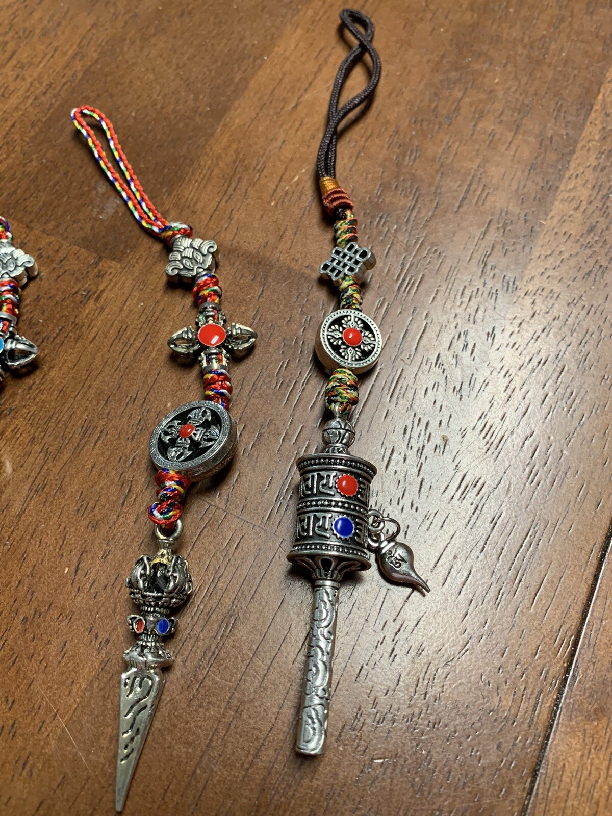 Tibetan Prayer Wheel & Protection Key Chain Car Rear … - Gem