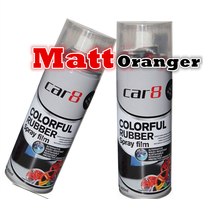 6x Can Matt Orange Rubber Paint Wheel Rim CAR8 Plasti dip Removable ...