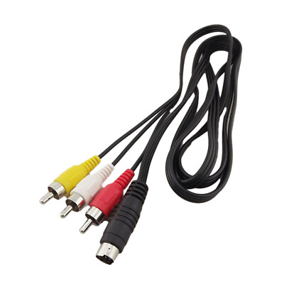 4 Pin S Video to 3 RCA TV Male Cable Lead for Laptop PC Audio Computer ...