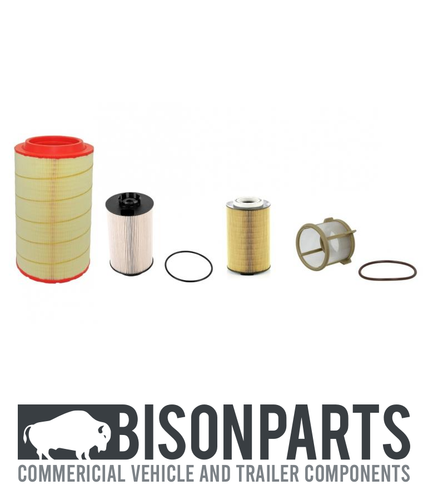 "FITS MAN TGS & TGX 4 PIECE FILTER SERVICE KIT AIR, FUEL, OIL & FUEL ...