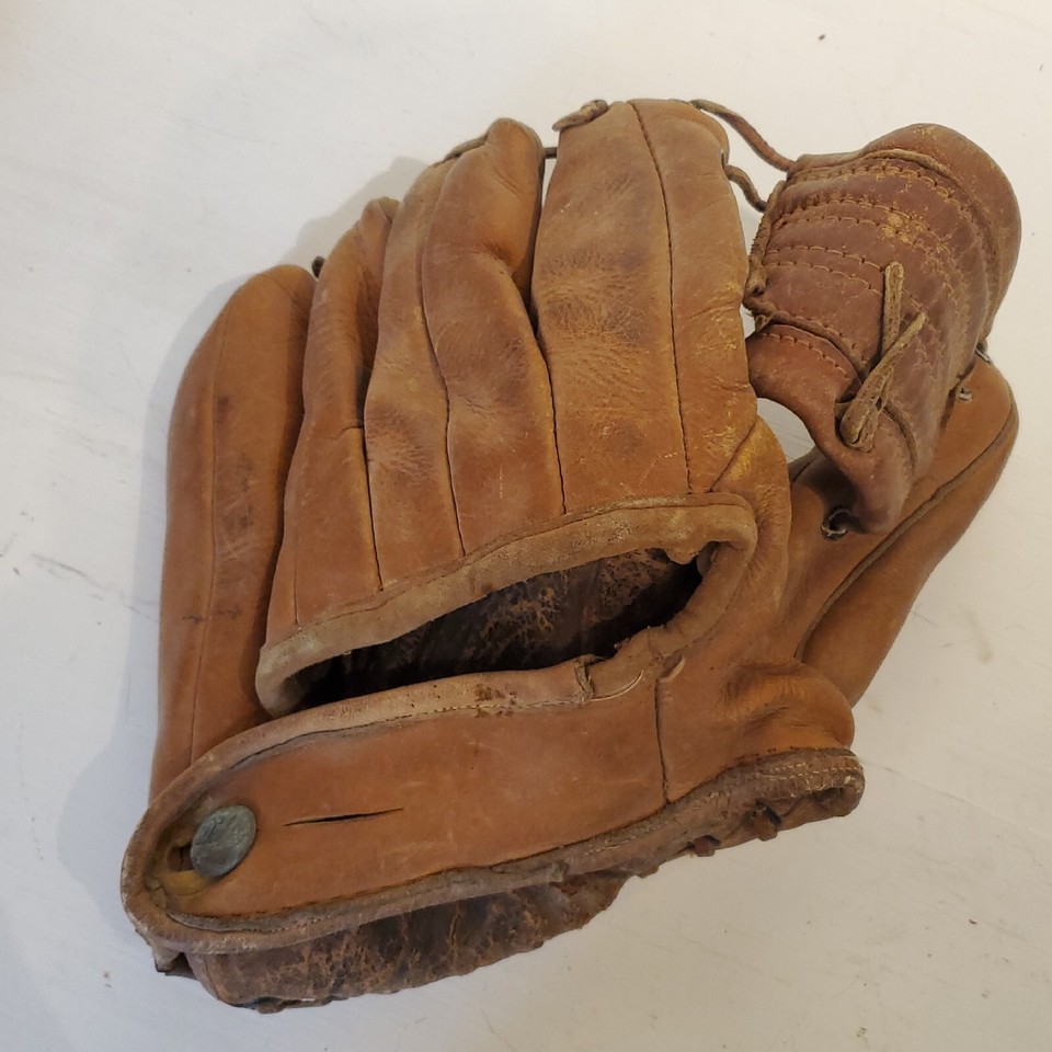 VINTAGE 1950'S J.A. DUBOW RARE TOM BREWER MODEL BASEBALL GLOVE MITT RHT ...