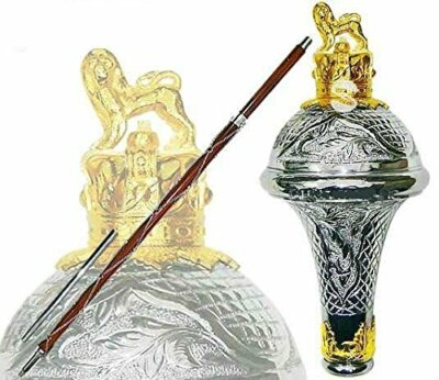 DRUM MAJOR MACE/STAVE EMBOSSED Head Mace Stick, Band Mace stick ...