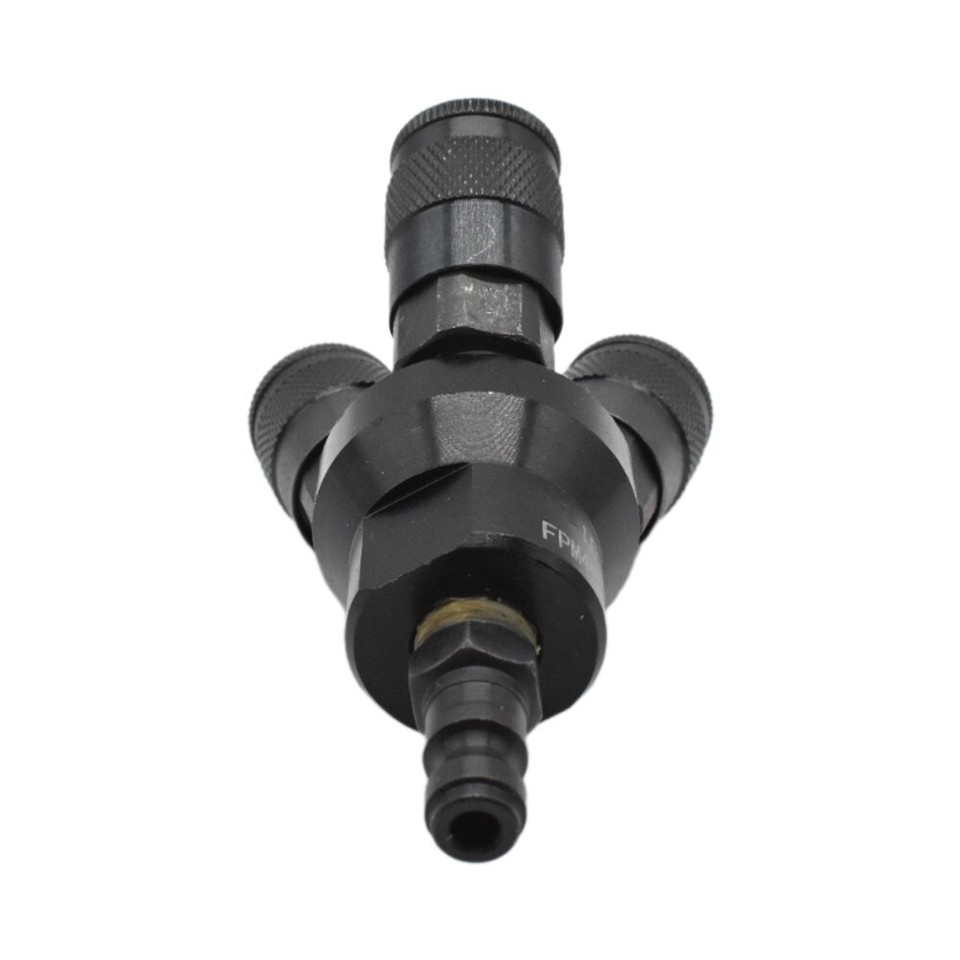 FPM44-KA4 Aluminum Round Manifold with Three 1/4 Inch Steel Automotive ...