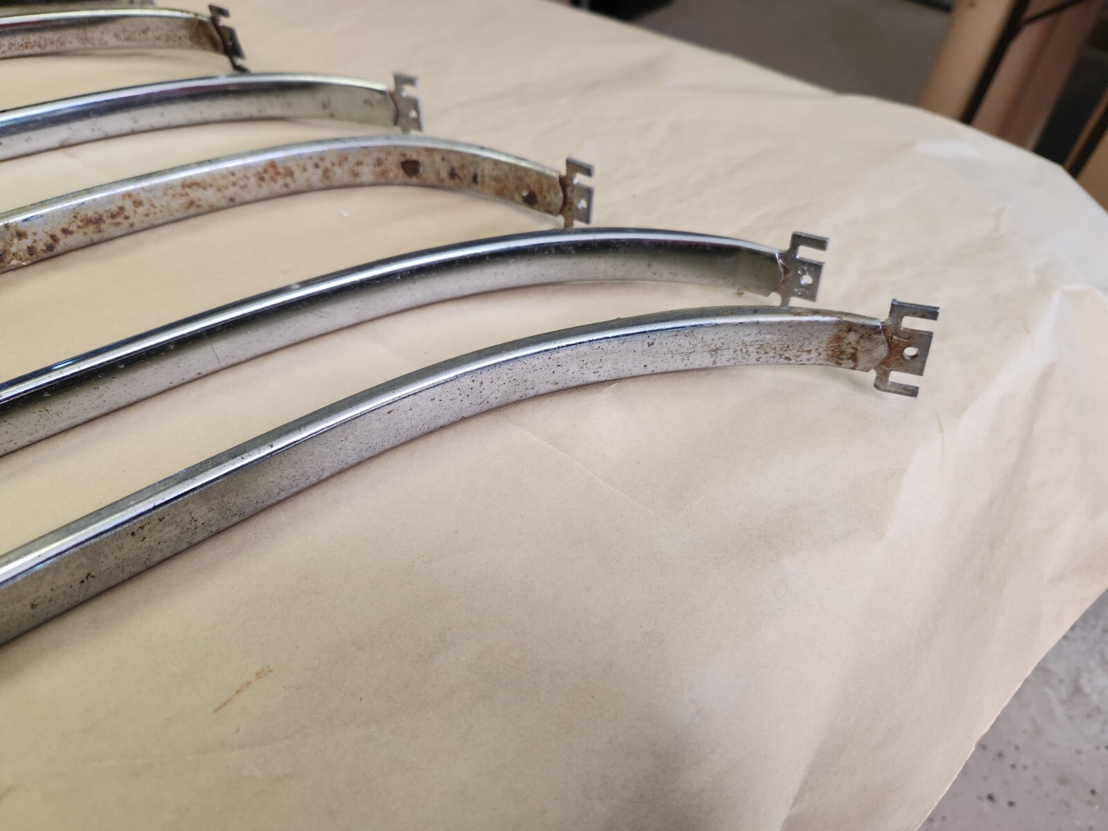 1955 1956 1957 Chevy Nomad or Pontiac Safari 7 Piece Headliner Bows | eBay