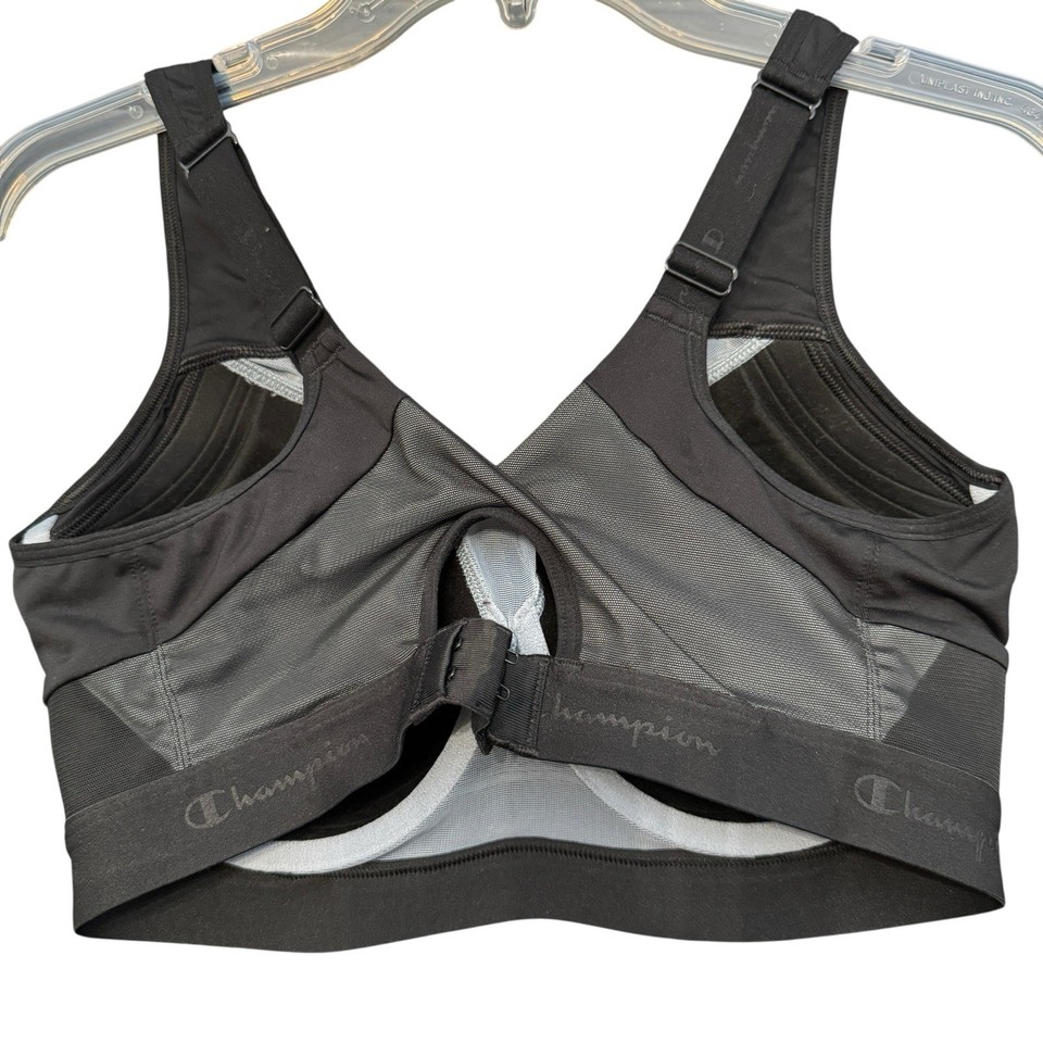 Champion Sports Bra Black Molded High Support Adjustable Straps Medium ...
