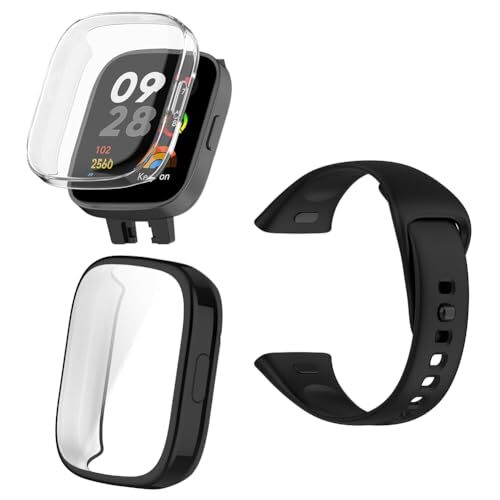 Compatible for Xiaomi Redmi Watch 3 Screen Protector Case and Strap ...
