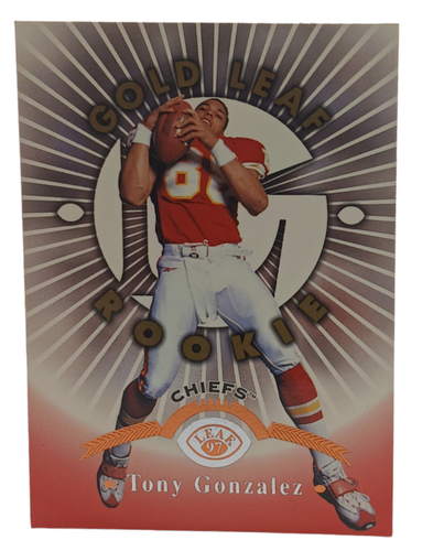 1997 Leaf Tony Gonzalez RC - Gold Leaf Rookies - Chiefs Falcons HOF | eBay