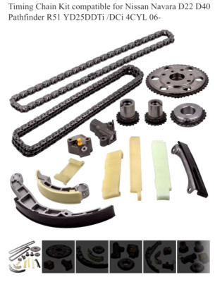 Timing Chain Kit compatible for Nissan Navara D22 D40 Pathfinder R51 ...
