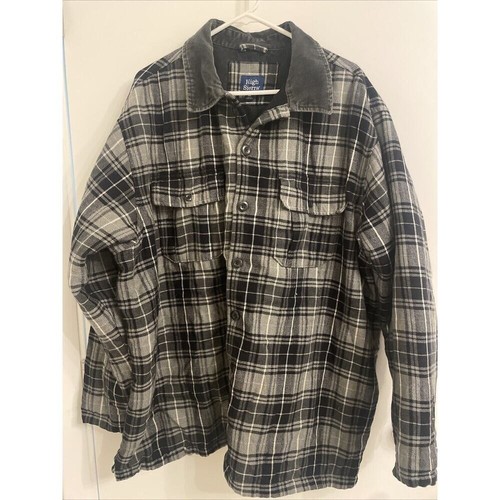 High Sierra jacket Men's XXL Plaid Flannel Fleece lined western ...
