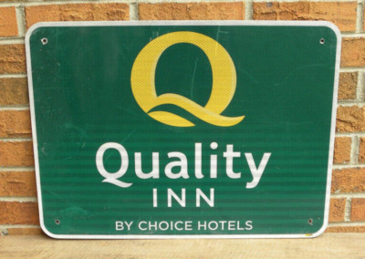Retired Quality Inn by Choice Hotels, Highway Road Sign, Metal, 24" x ...