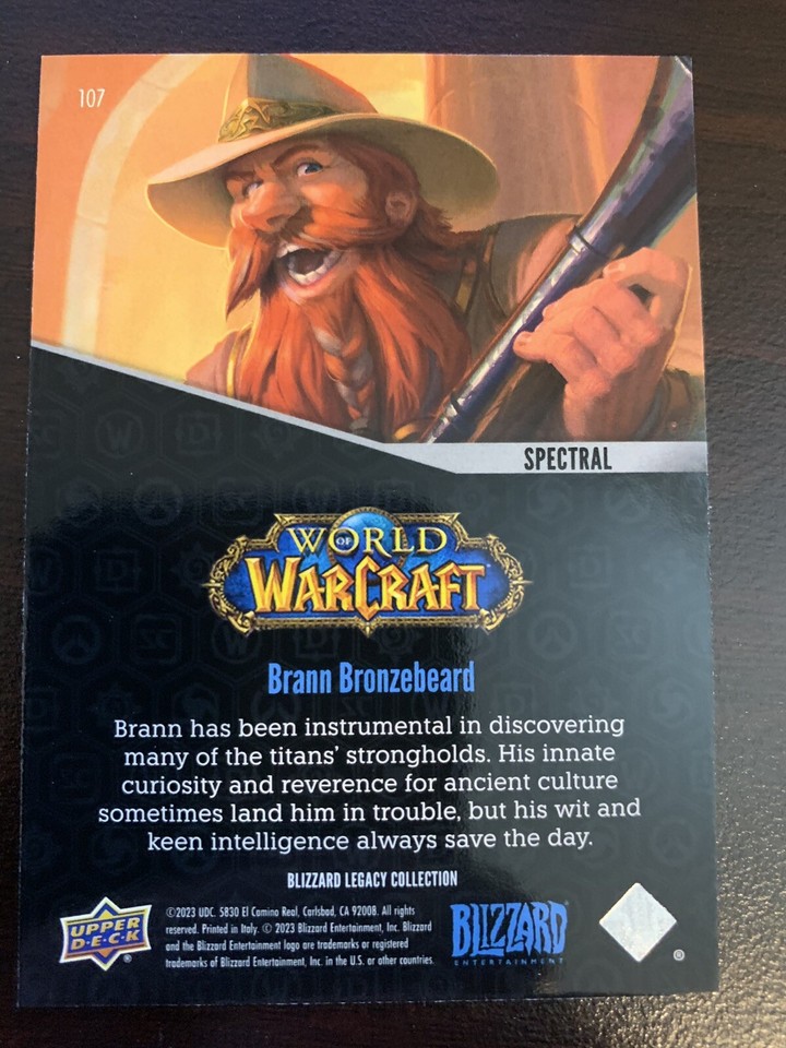 2023 BLIZZARD LEGACY COLLECTION BRANN BRONZEBEARD SPECTRAL TRADING CARD ...