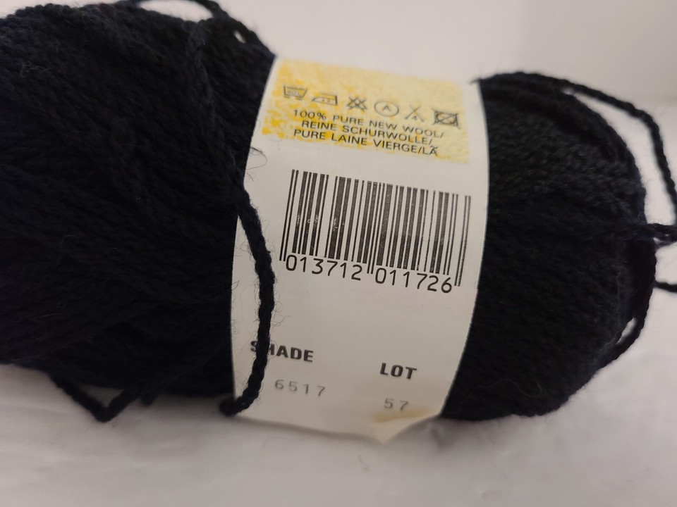 Pure Wool Patons Crepe DK Black (#6517) Yarn Skein | eBay