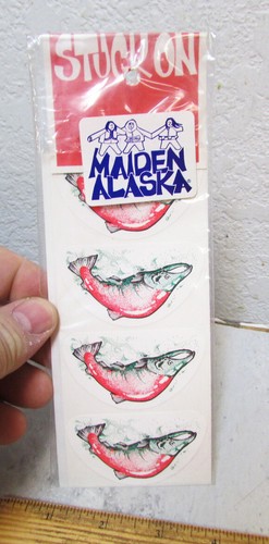 VTG Alaska Scrapbook sticker decal Salmon 10 decals, Stuck on Alaska ...