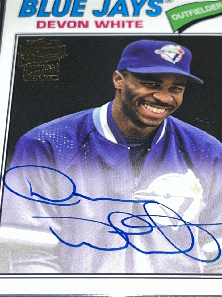 2023 Topps Archives Baseball Devon White On Card Auto Blue Jays Rare | eBay