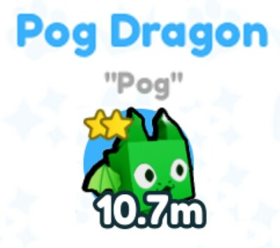 Pog Dragon Pet Exclusive on Pet Sim Simulator X PSX on Roblox game ...