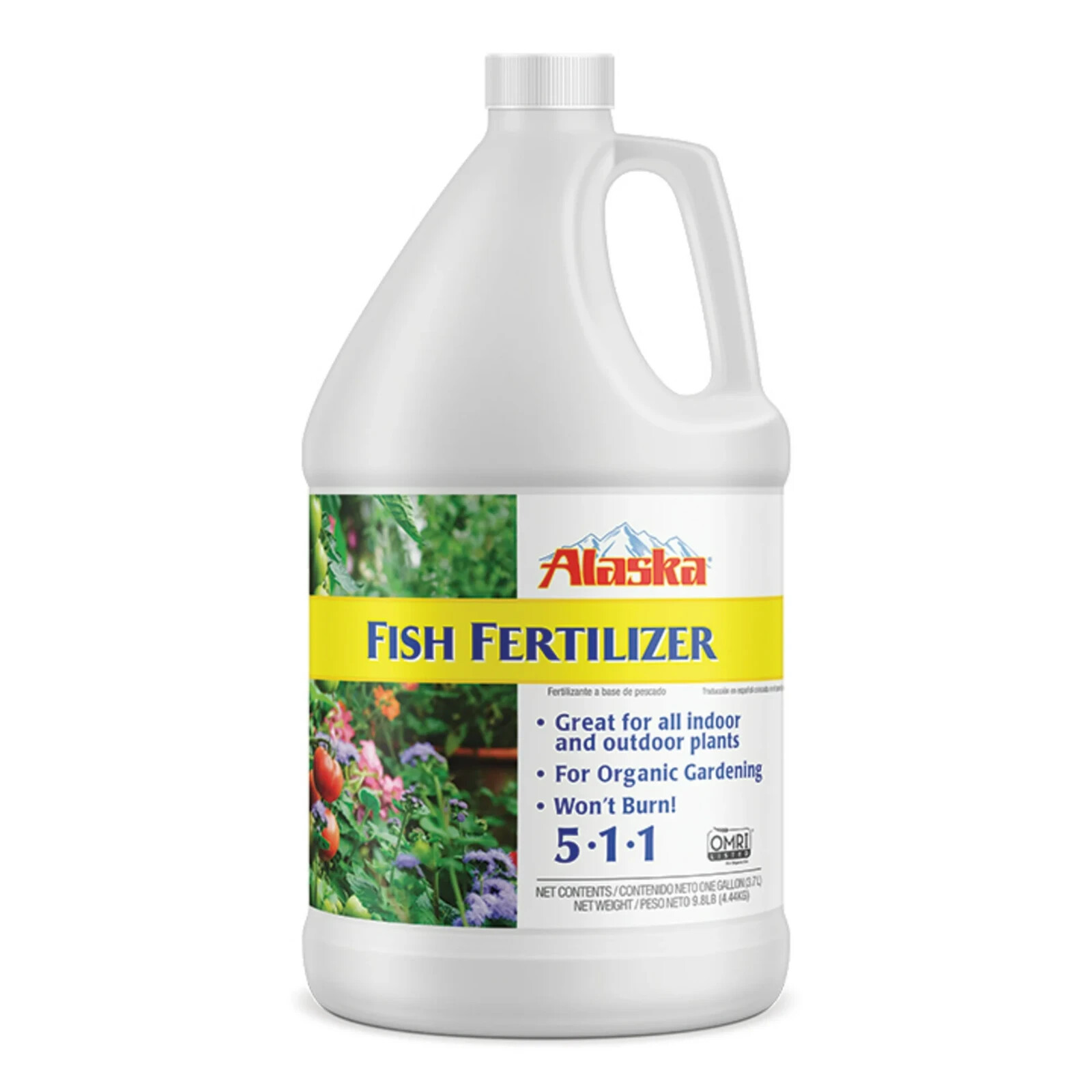 Organic Alaska Fish Fertilizer 5-1-1 NPK for Veggies and Flowers, 1 ...
