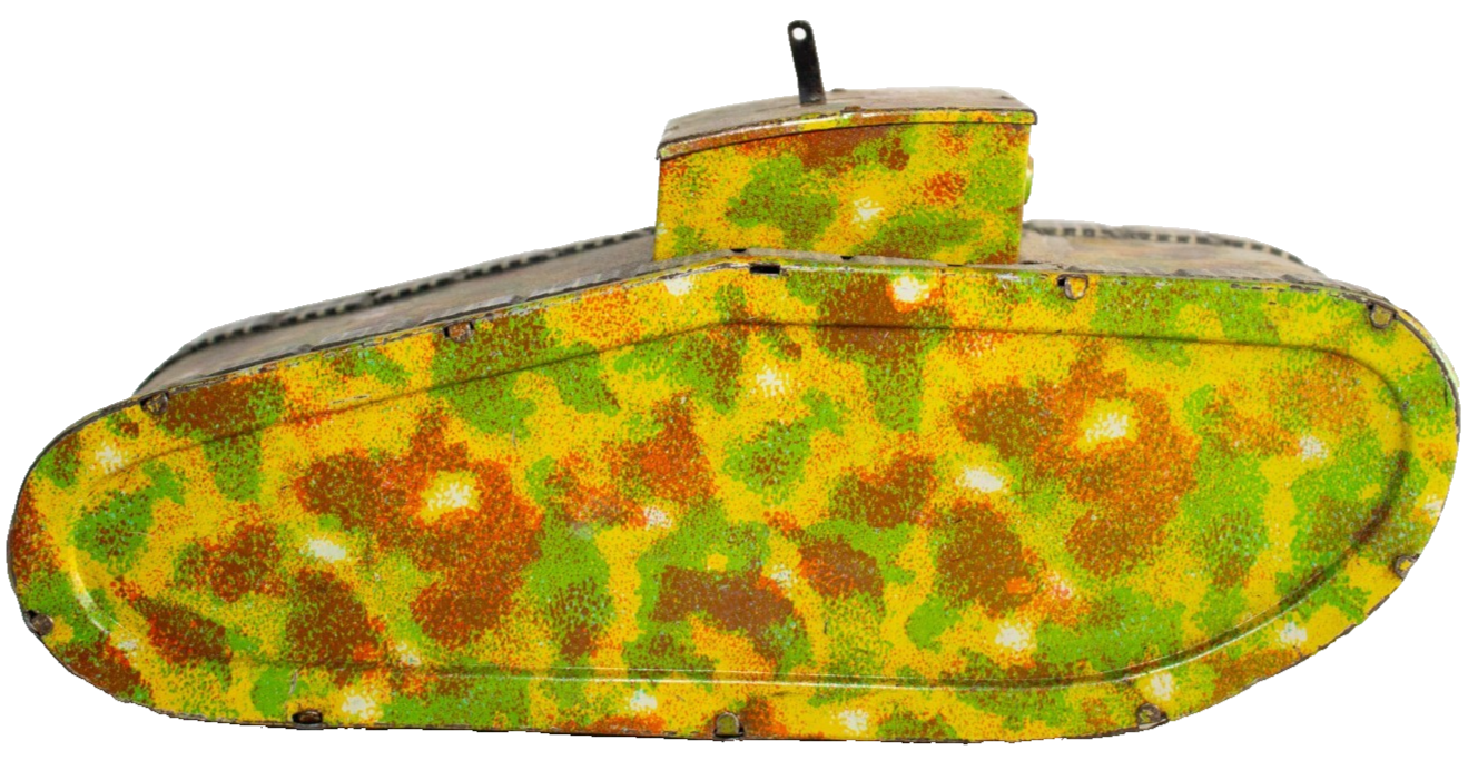 1930's German Arnold Tin Lithographed Mark IV Clockwork Tank - Rare Toy ...