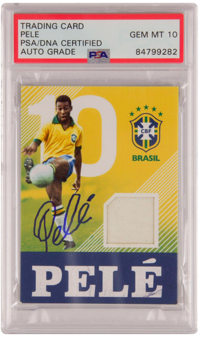 Pele Autographed Signed 2017 Panini Nobility Soccer Match Worn Patch # ...