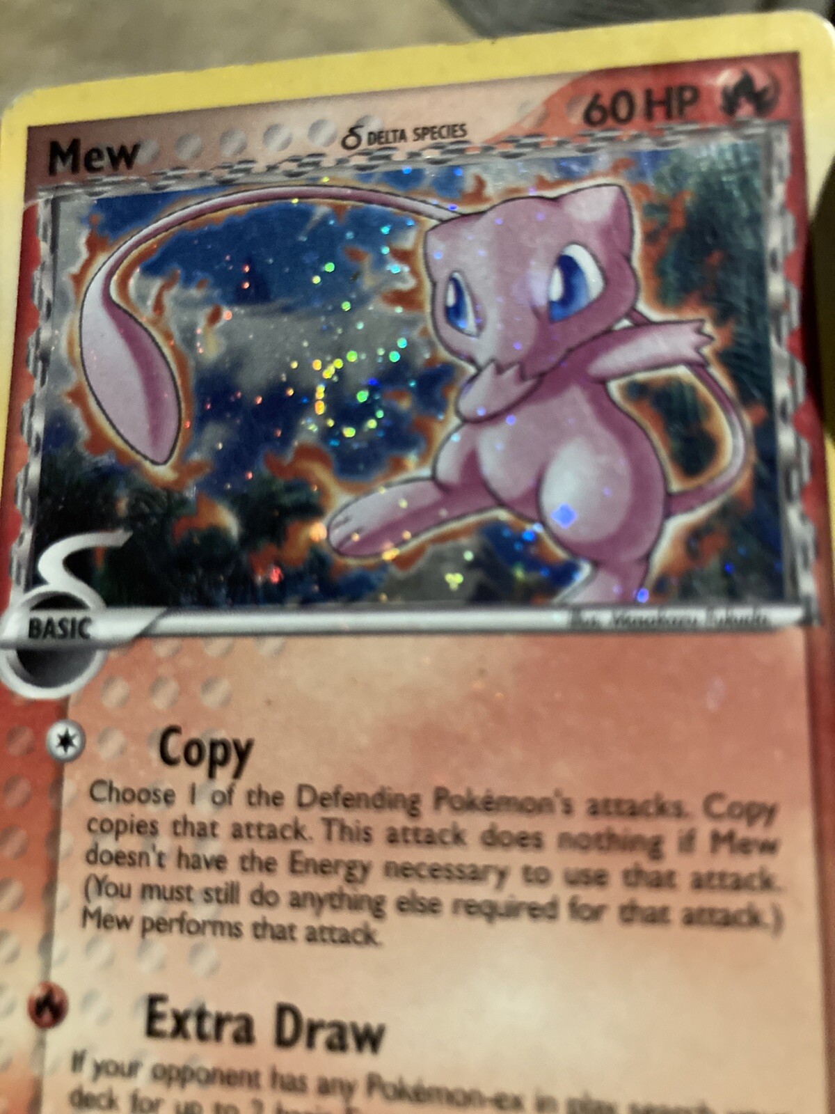 Pokémon Delta Species Mew 3/17 - Misprint back and Obstruction Print 2 ...
