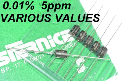 0.01% 5ppm High Precision Axial Resistor VISHAY RAK1 Low-Ind. Values ...