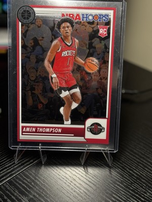 Amen Thompson Rookie (Silver) NBA hoops Jumbo card Houston Rockets | eBay