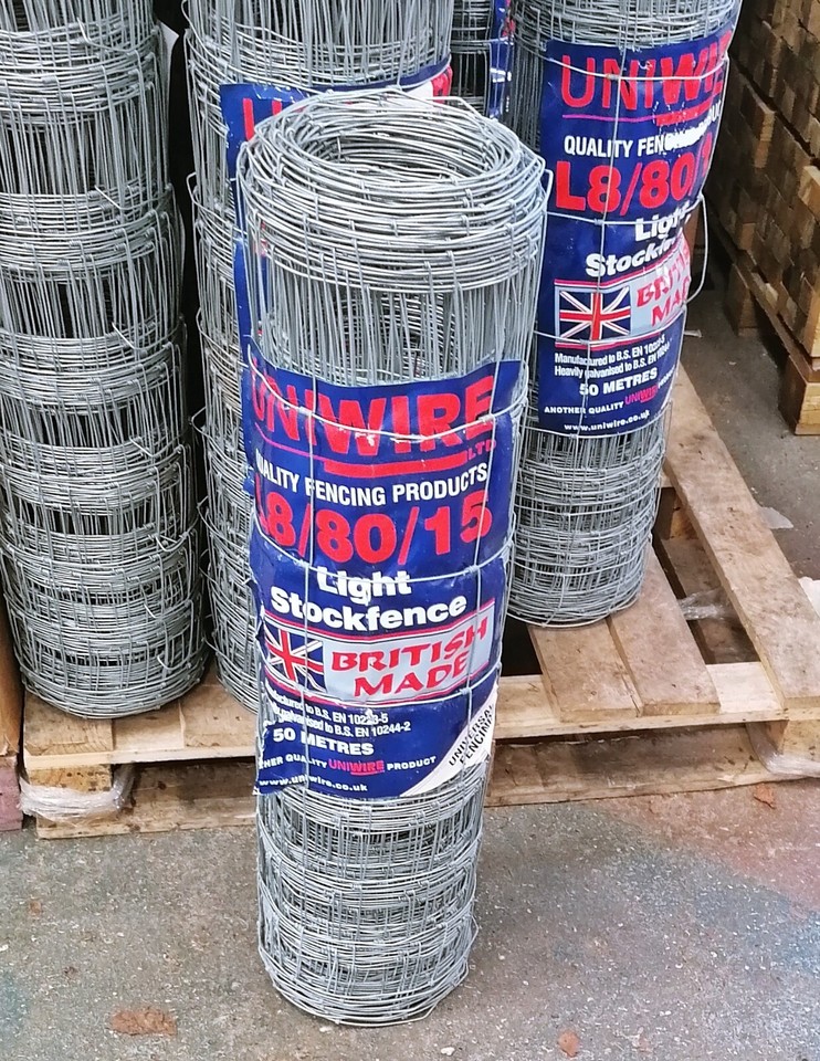 100m of sheep pig dog stock garden fence steel fencing wire netting L8 ...